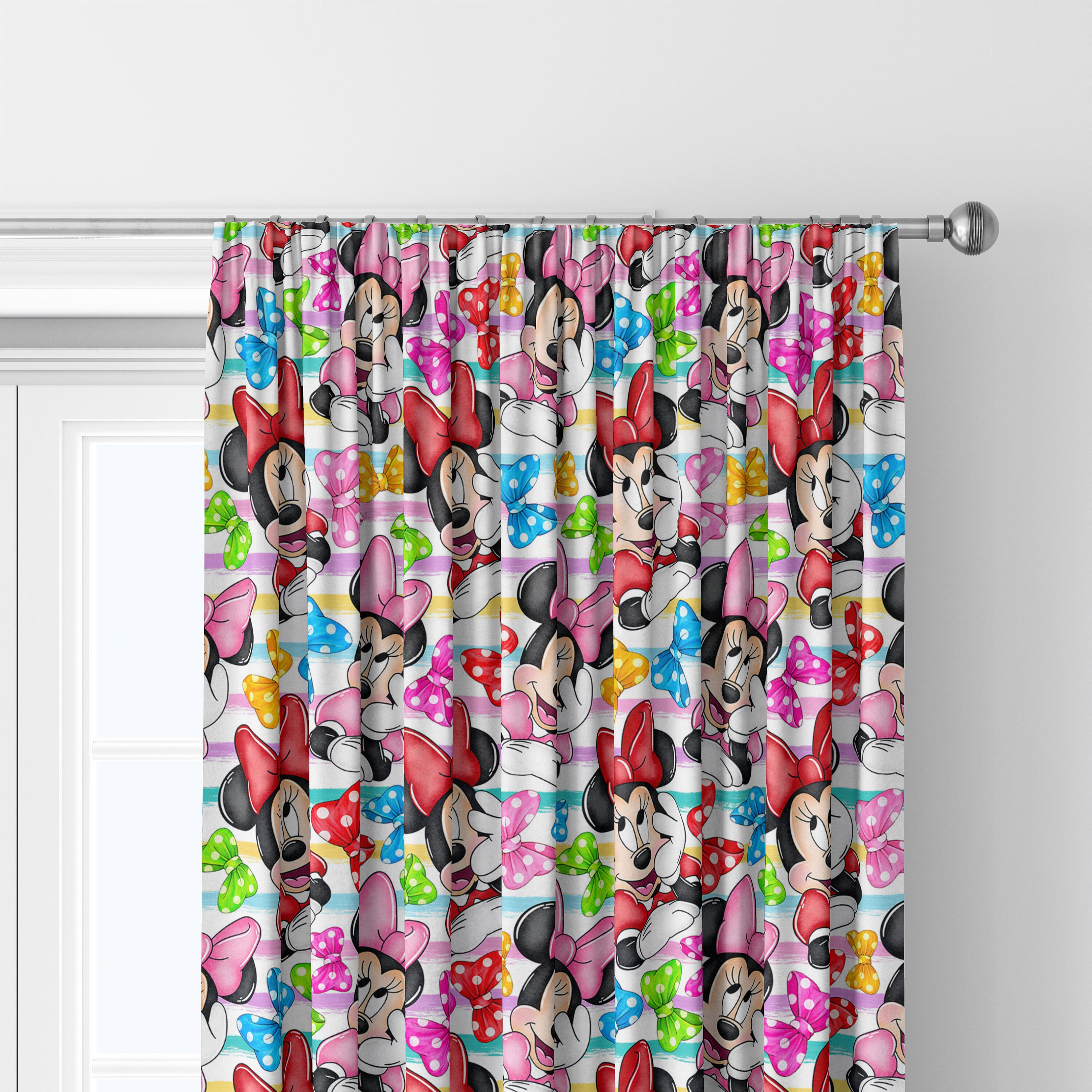 Minnie Mouse Colorful Desing Nursery Kids Curtain Panels - Etsy