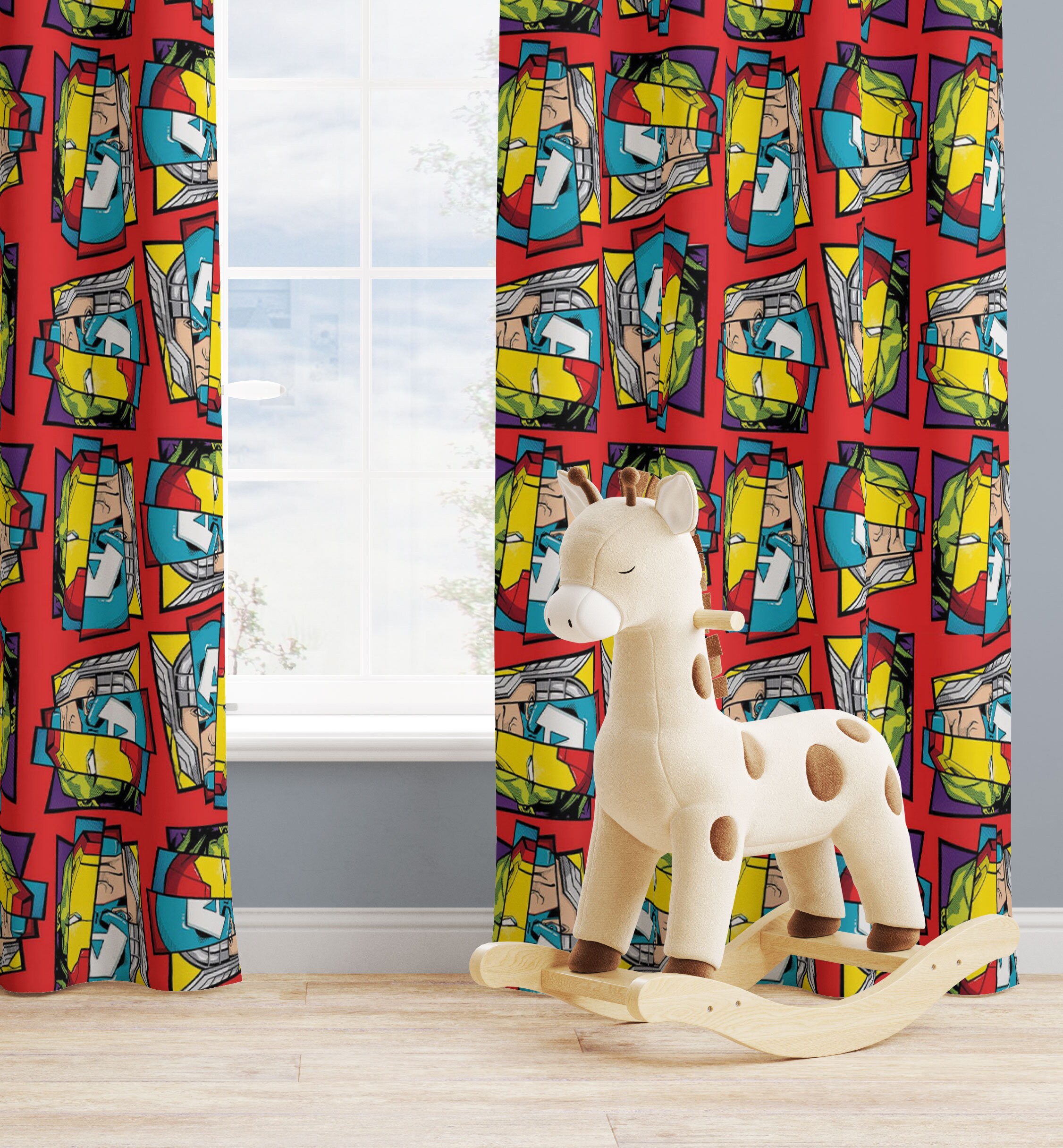 Avengers Window Curtain,abbey Road Super Hero Curtain,marvel Curtain ...