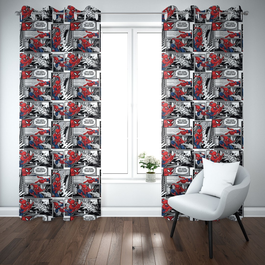Spiderman Curtain,kids Room Curtain,blacout Curtain,quality Curtains ...