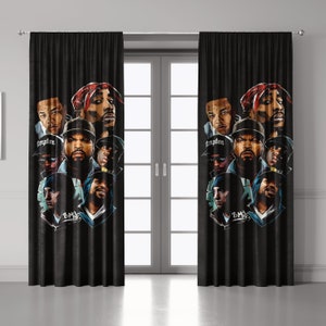 Rap Artist Curtain, Hip Hop, Hip Hop Decor, Music Room Curtain, Eminem ...