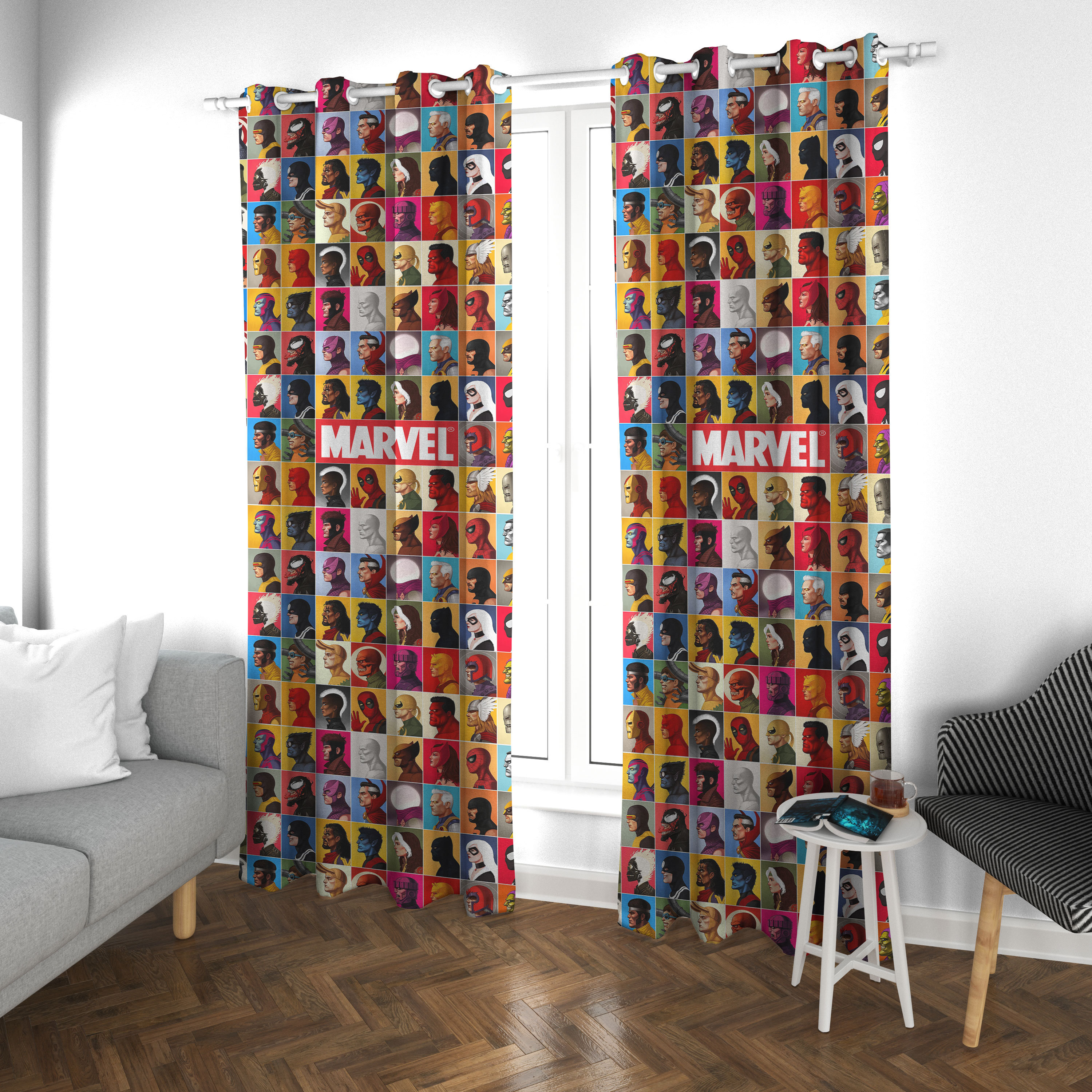 Avengers Curtains "Marvel Avengers 63"" Kids Bedroom Window Drapes 4