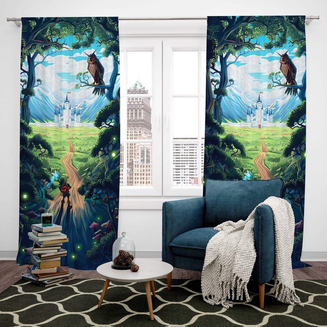 Retro 90s Game Curtain, Arcade Gamer Curtain, Gamer Gift, Game Room ...