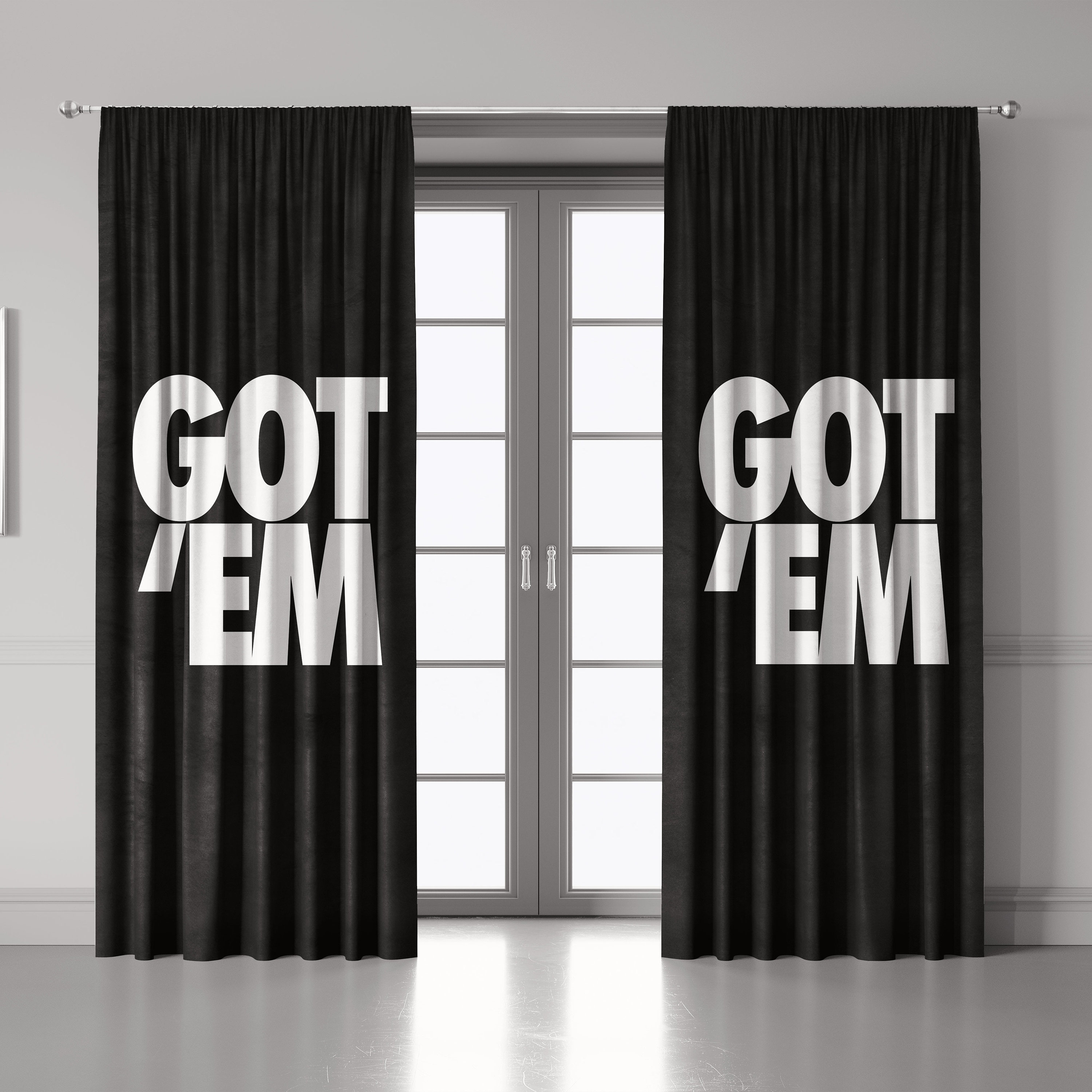 Black and White Got Em Curtain Sneaker Room Decor, Hypebeast Curtain ...