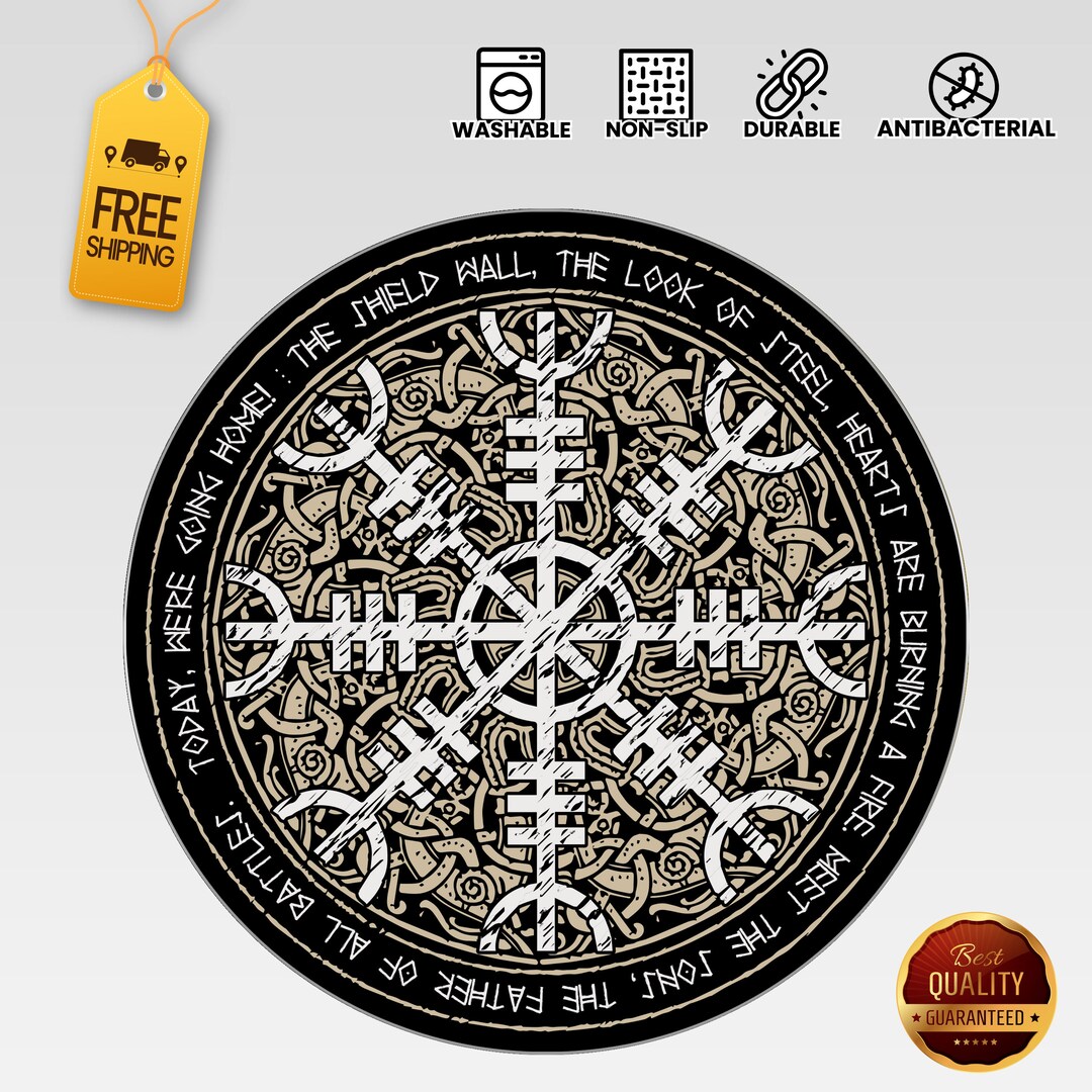 Egyptian Maya Pattern Flannel Round Area Rug for Bedroom Non-slip ...