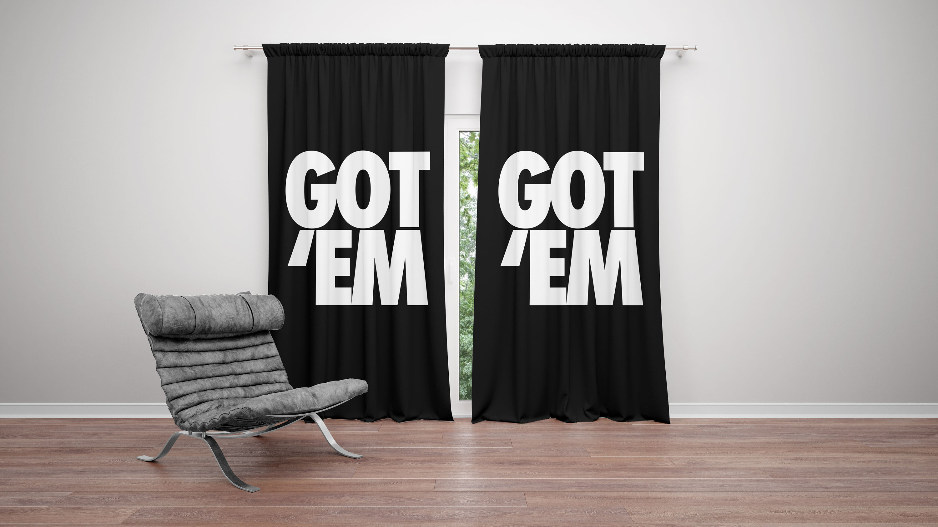 Black and White Got Em Curtain Sneaker Room Decor, Hypebeast Curtain ...