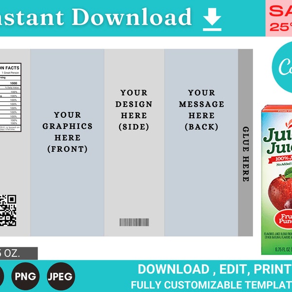 Juice Box Wrapper - Etsy