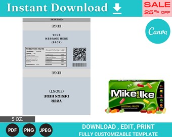 Mike and Ike Template - Etsy