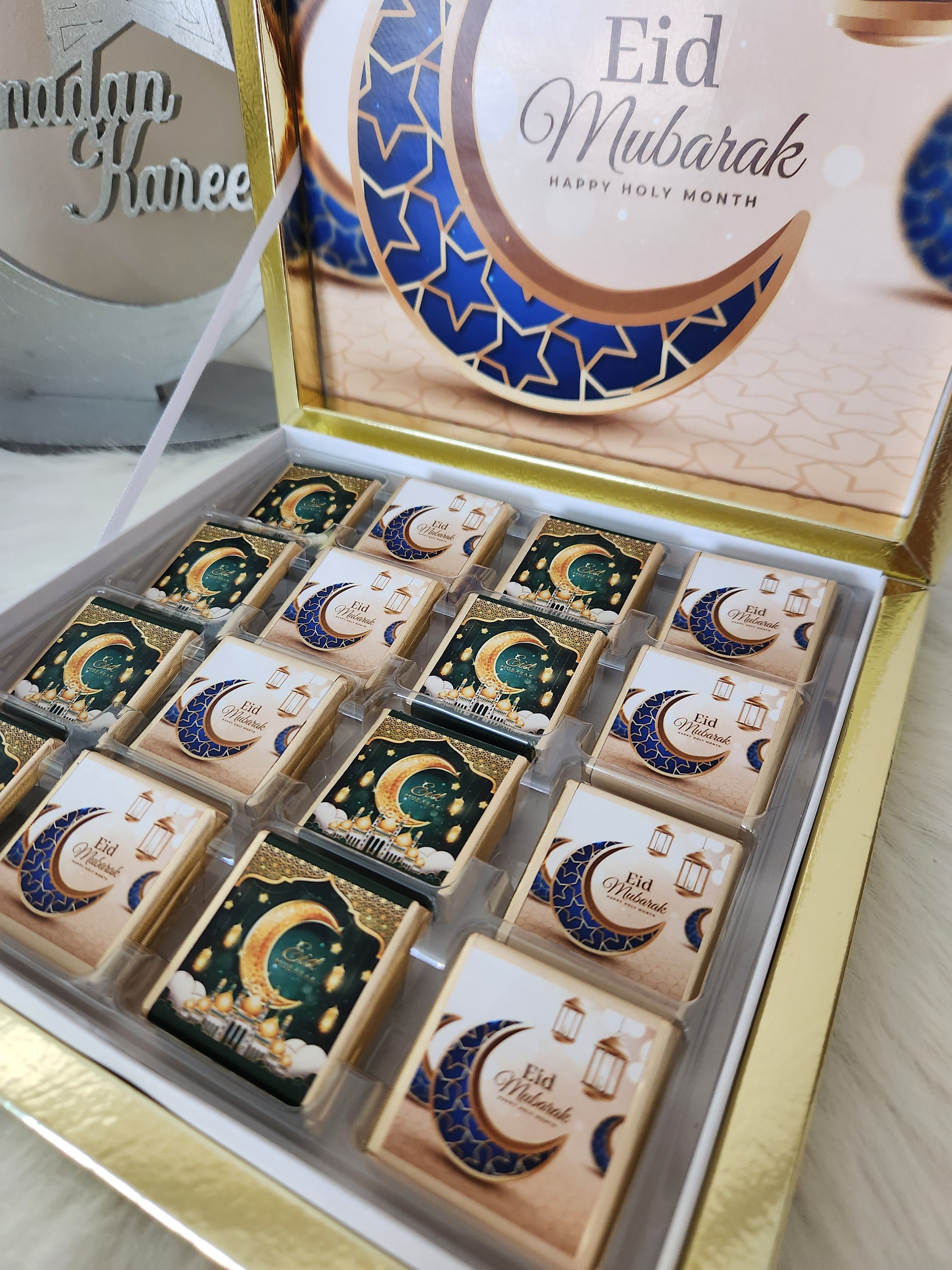 Eid Mubarak Chocolate Box: Ramadan Kareem Candies, Quran Gift - Etsy