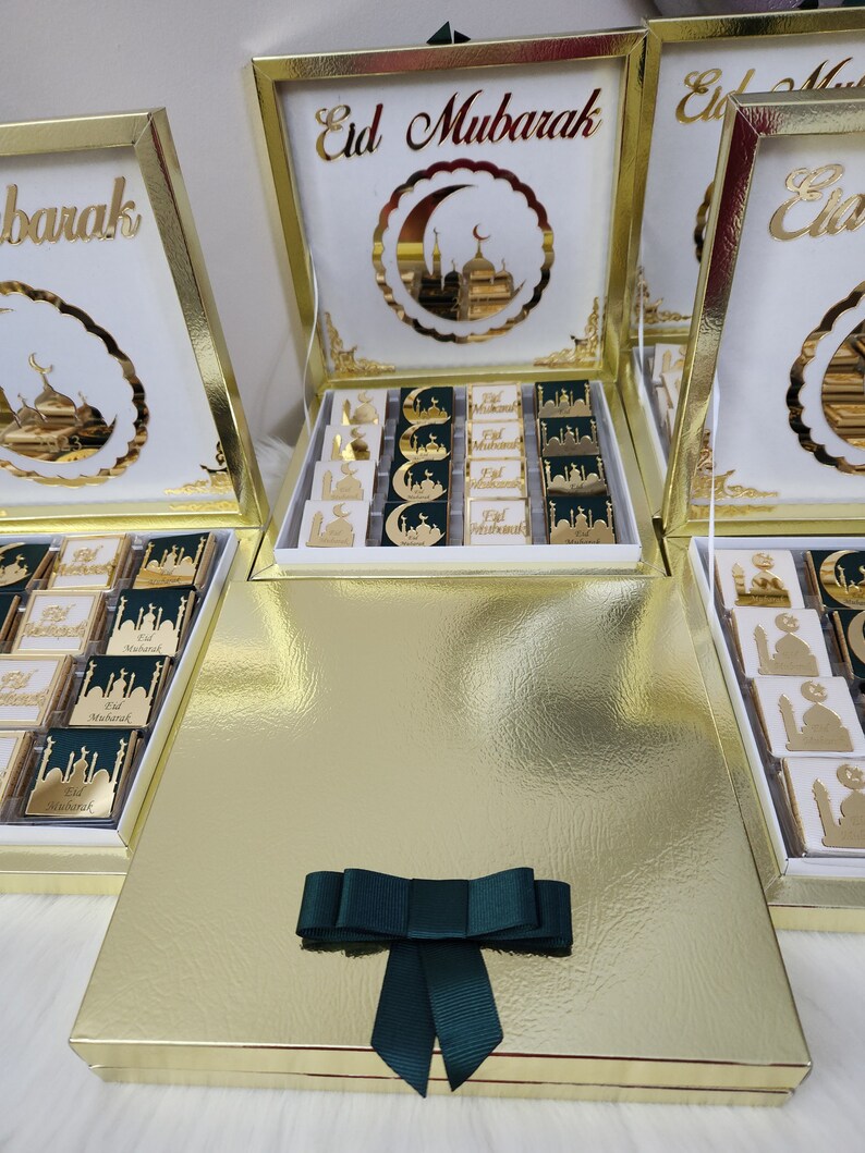 Eid Mubarak, Ramadan Blessed Chocolate Box, Eid Mubarak Gift Chocolate Box, Ramadan Kareem ...