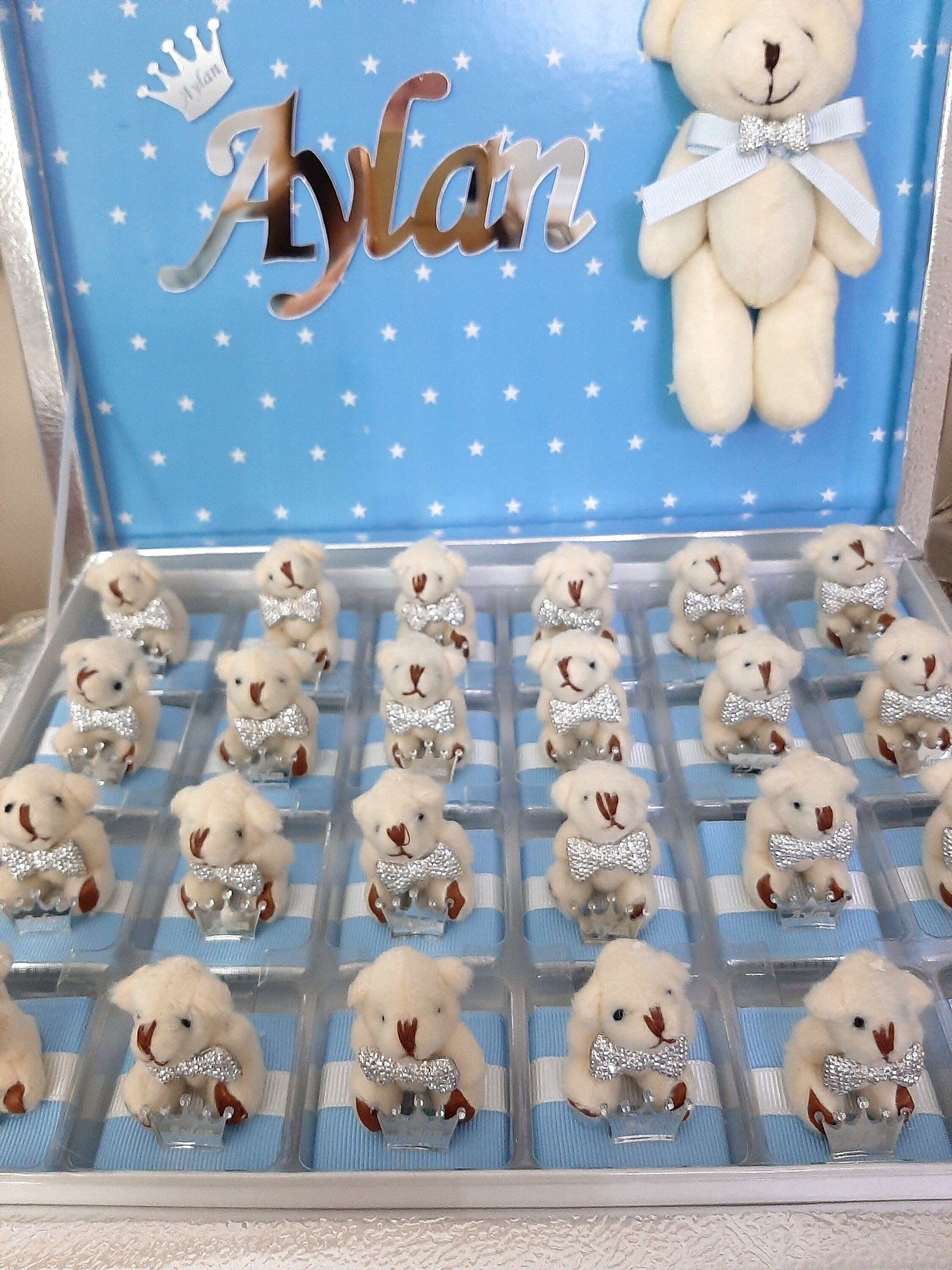 Personalized Tedy Bear Chocolate , Baby Shower Chocolate Favours, Baby ...