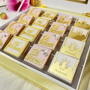 Eid Mubarak, Ramadan Blessed Chocolate Box, Eid Mubarak Gift Chocolate Box, Ramadan Kareem ...