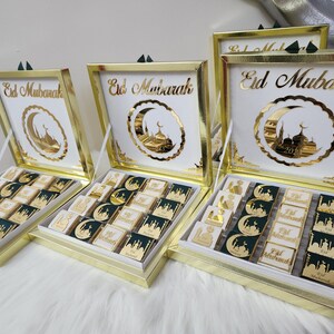 Eid Mubarak, Ramadan Blessed Chocolate Box, Eid Mubarak Gift Chocolate Box, Ramadan Kareem ...