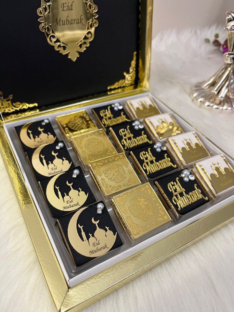 Eid Mubarak, Ramadan Blessed Chocolate Box, Eid Mubarak Gift Chocolate Box, Ramadan Kareem ...