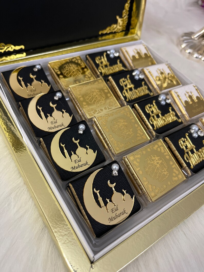 Eid Mubarak, Ramadan Blessed Chocolate Box, Eid Mubarak Gift Chocolate Box, Ramadan Kareem ...