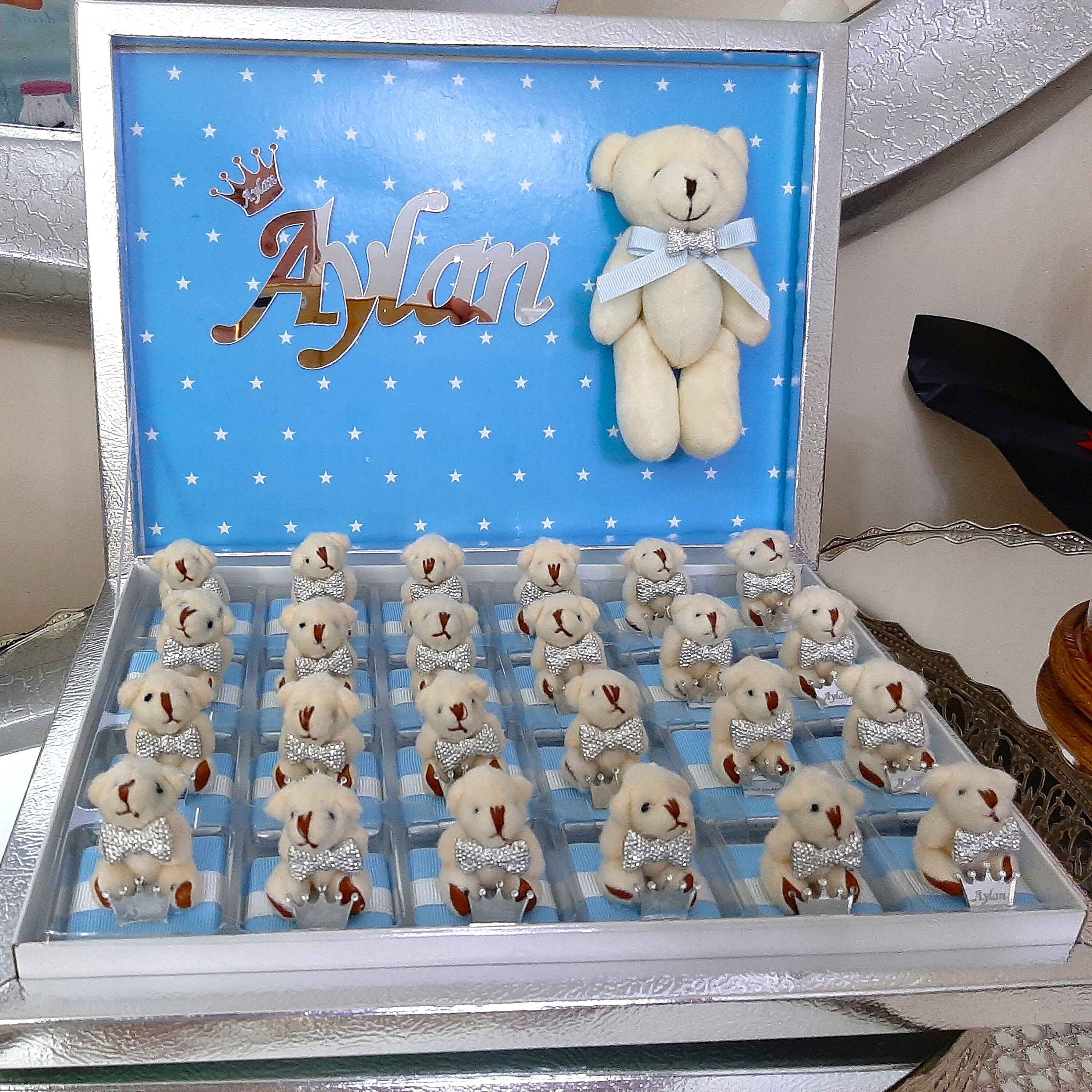 Personalized Teddy Bear Chocolate Box: Baby Shower Favors - Etsy