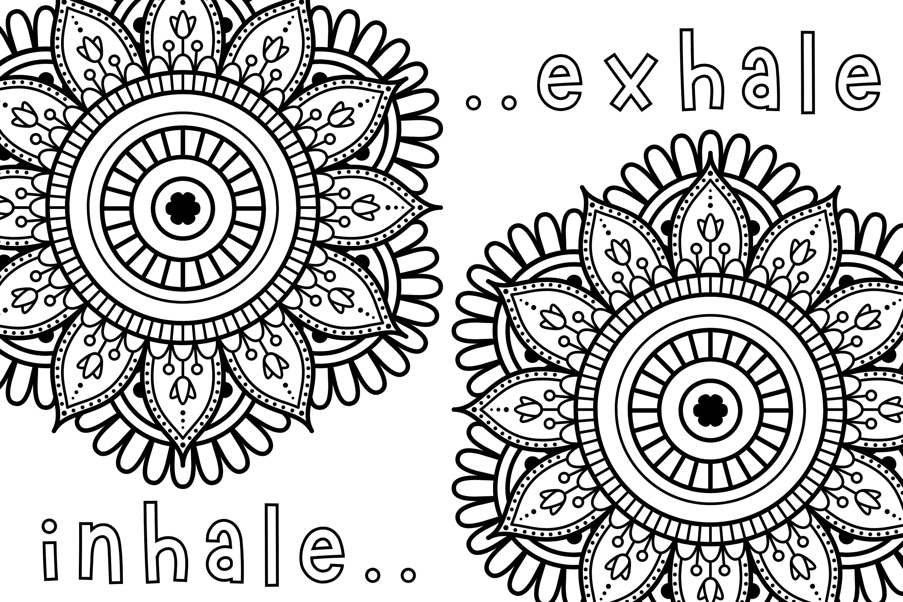 GIANT Coloring Poster - Printable - Digital Download - Inhale Exhale ...