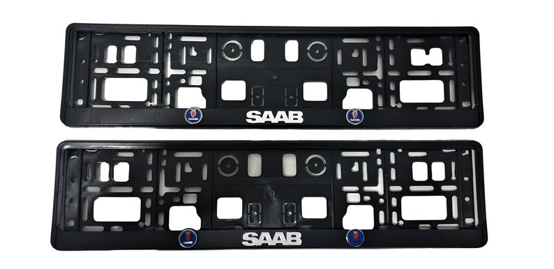 2x License Number Plate Holders, Frames, Surrounds for SAAB Cars - Etsy