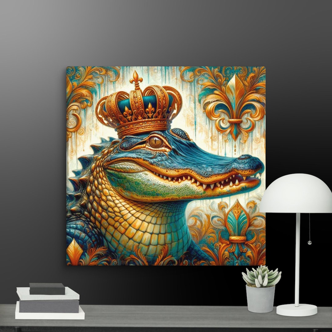 Alligator Painting, Gator Painting, Alligator Artwork, Louisiana ...