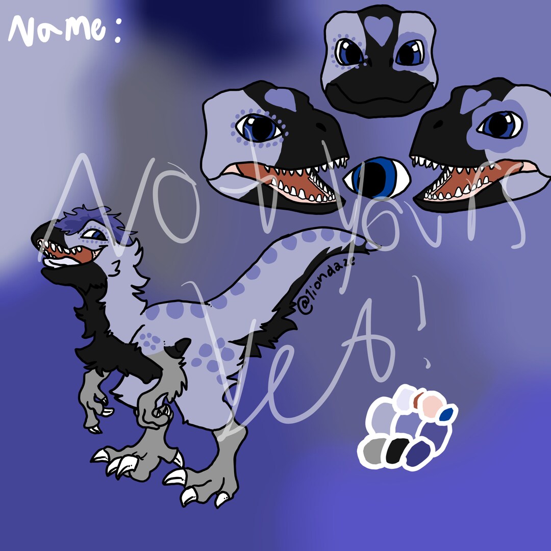 Raptormask Fursona Character Adopt - Etsy