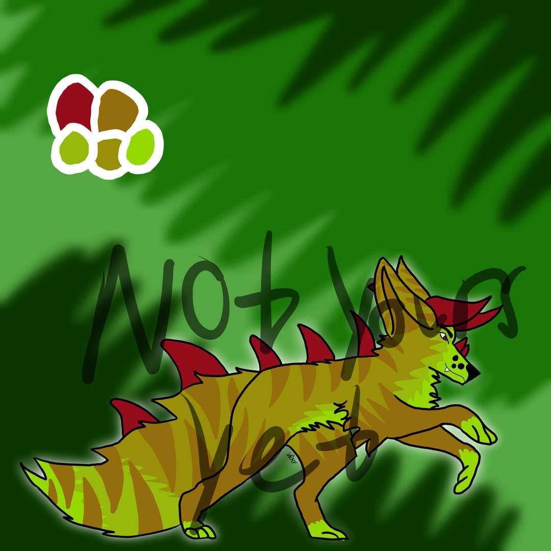 Dino Dog Fursona Character Adopt - Etsy