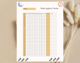 Printable Sleep Tracker - Etsy