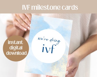 Minimalist IVF Milestone Cards, Fertility Milestone Cards, IVF Journey ...