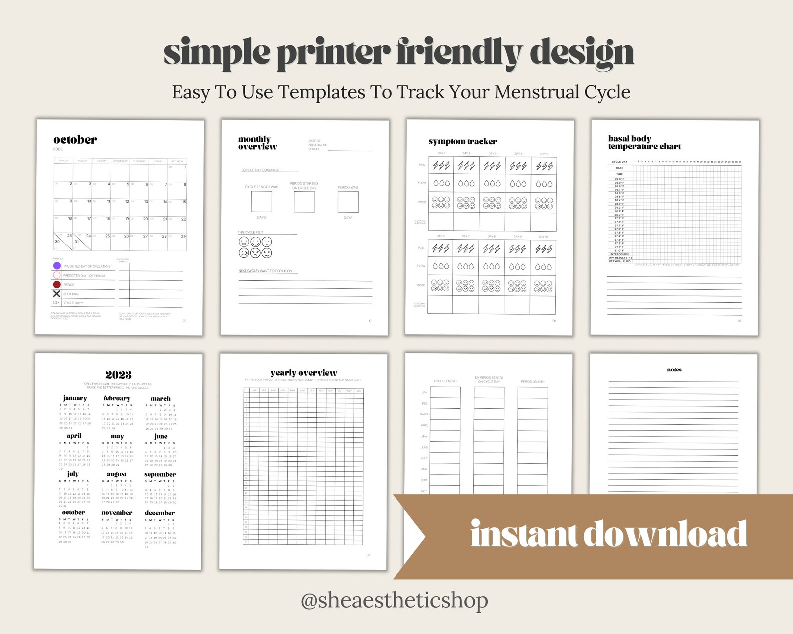 Period Journal, Menstrual Cycle Workbook, Monthly Cycle Diary ...