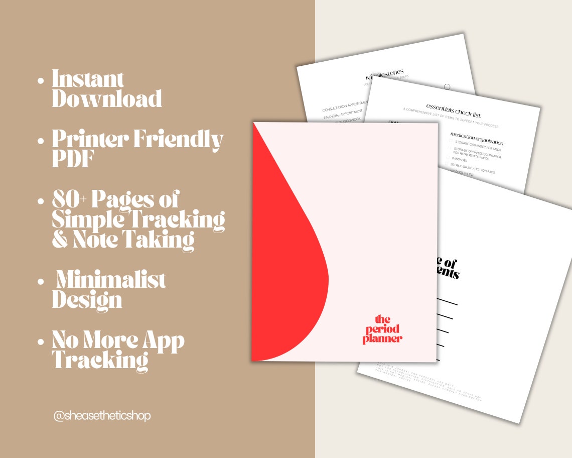 Period Journal, Menstrual Cycle Workbook, Monthly Cycle Diary ...