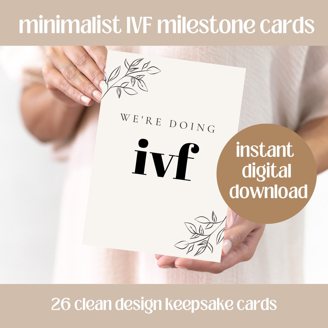 Minimalist IVF Milestone Cards, Fertility Milestone Cards, IVF Journey ...