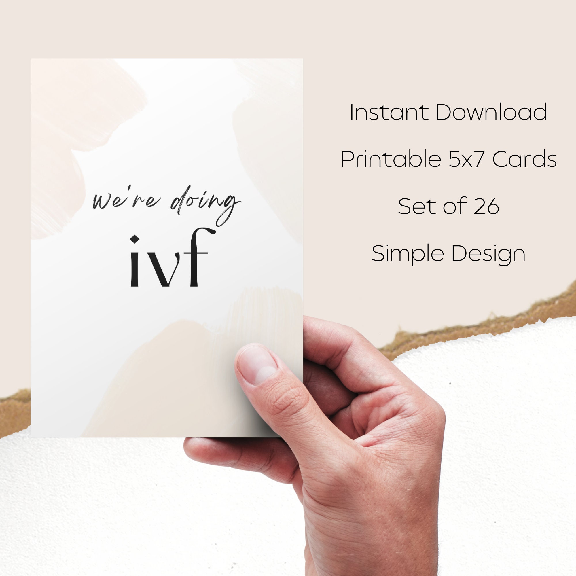 Simple IVF Milestone Cards, Elegant Fertility Milestone Cards ...