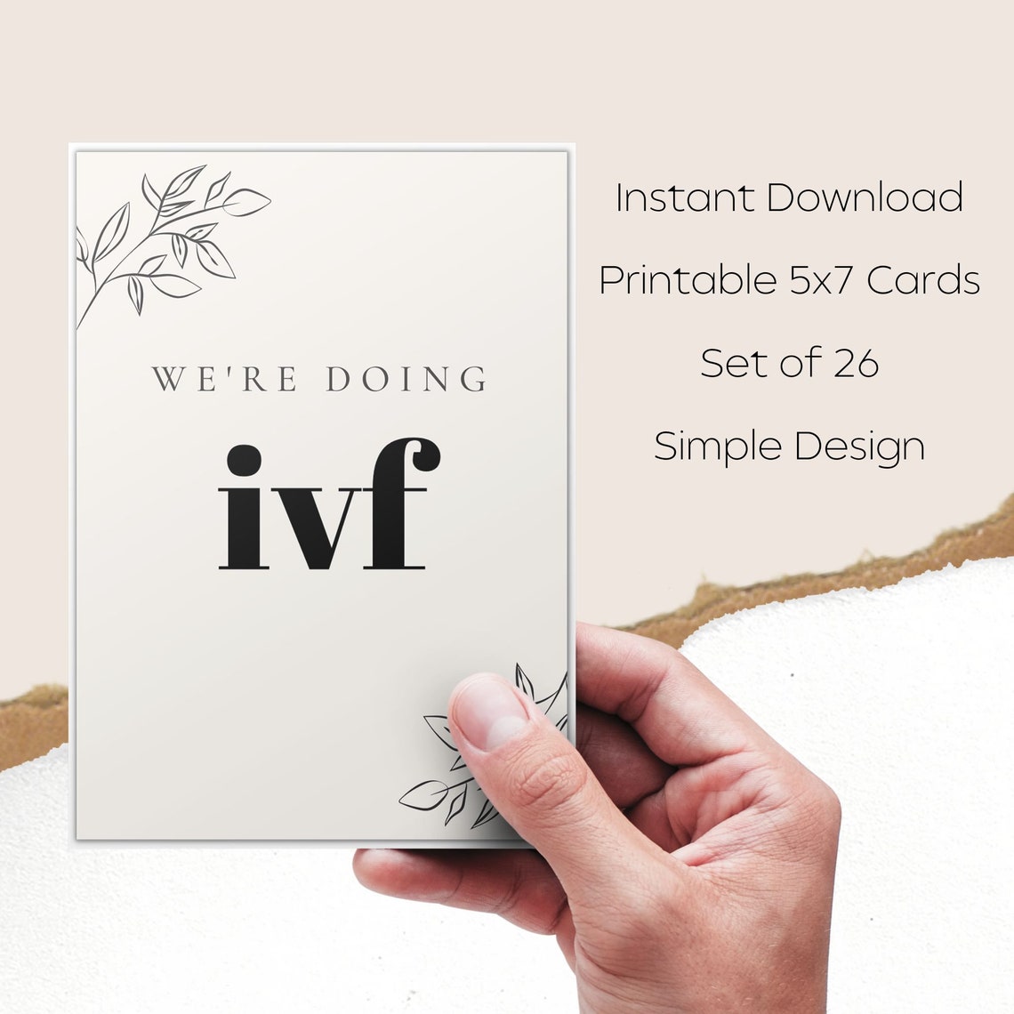 Minimalist IVF Milestone Cards, Fertility Milestone Cards, IVF Journey ...