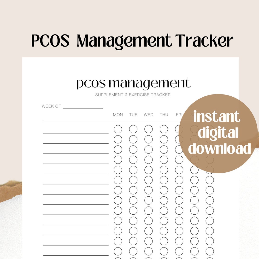 PCOS Vitamin & Supplement Tracker PCOS Wellness PCOS Exercise Planner ...