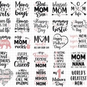 Mothers Day SVG Bundle, Mom Life Svg, Mother's Day, Mama Svg, Mommy and ...