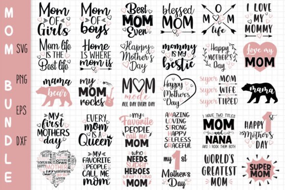 Mothers Day SVG Bundle, Mom Life Svg, Mother's Day, Mama Svg, Mommy and ...