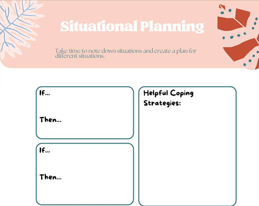 Situational Planning Worksheet - Etsy