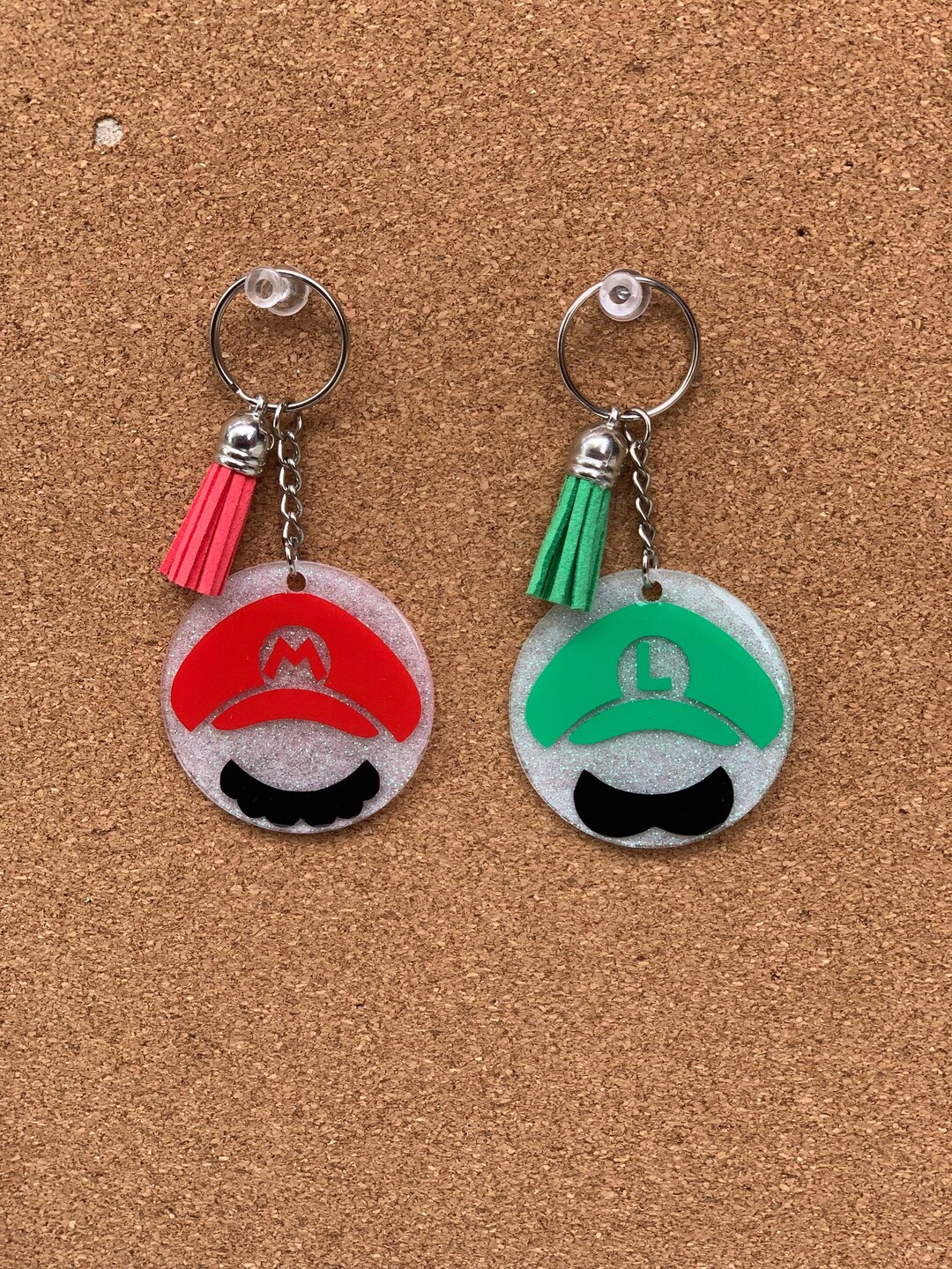 Super Mario Bros. Keychains// Mario & Luigi //nintendo Keychain //round ...