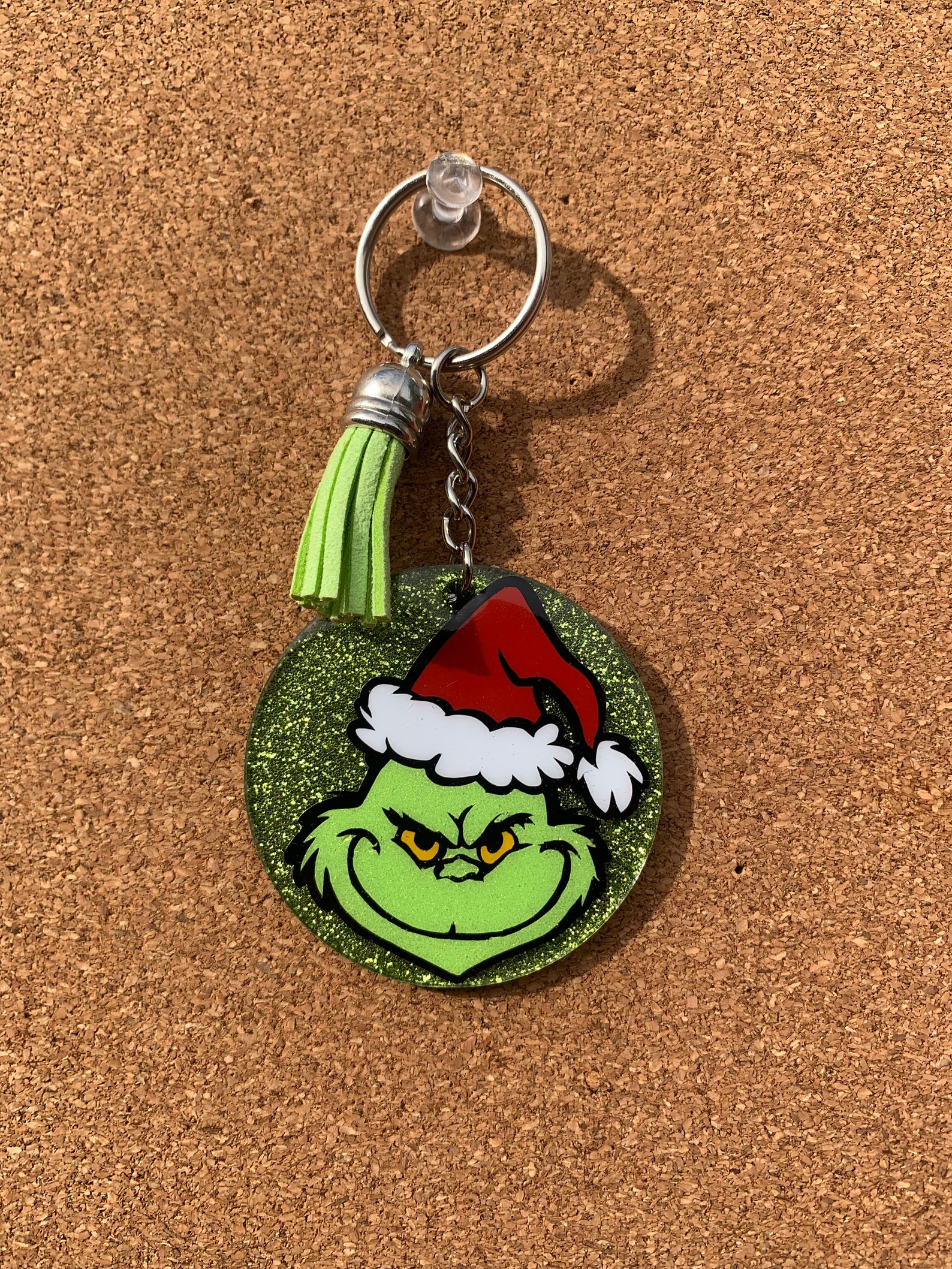 Grinch Keychain//round, Acrylic Keychains// 2 Inches//christmas ...