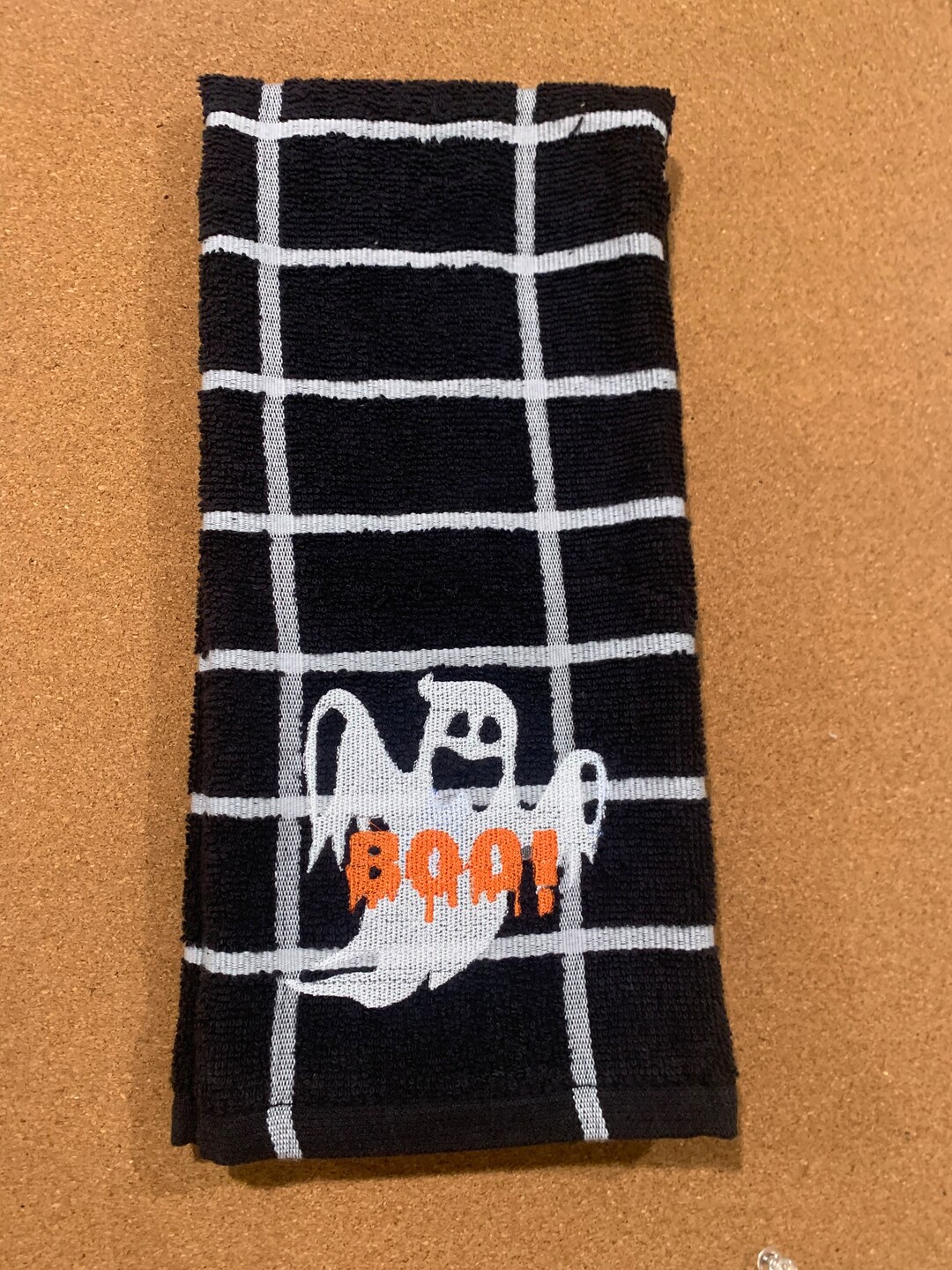 BOO. Ghost- Embroidered Halloween Kitchen Towel - Etsy