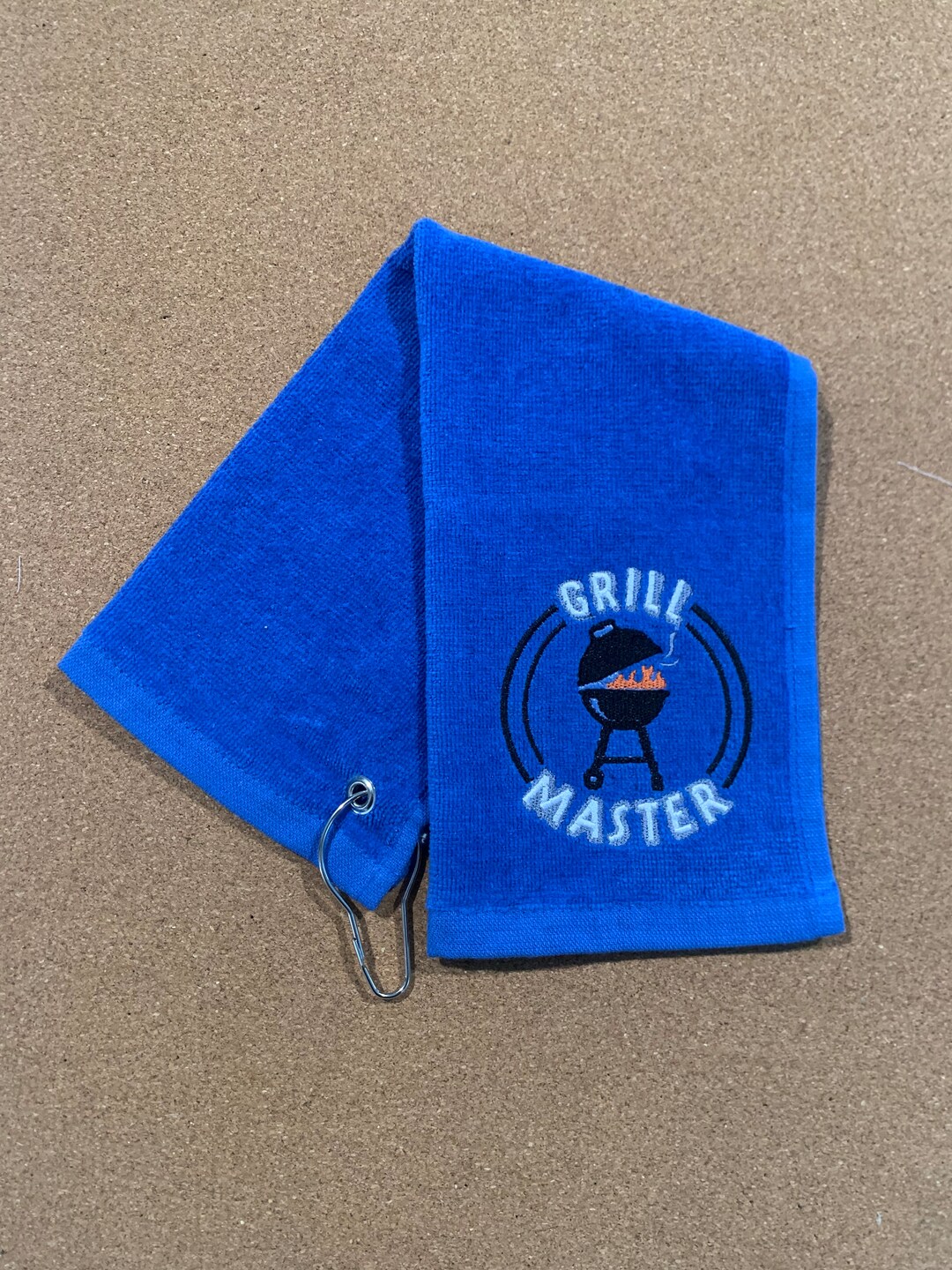 Grill Master Embroidered Bbq/grilling Towel With Hook - Etsy