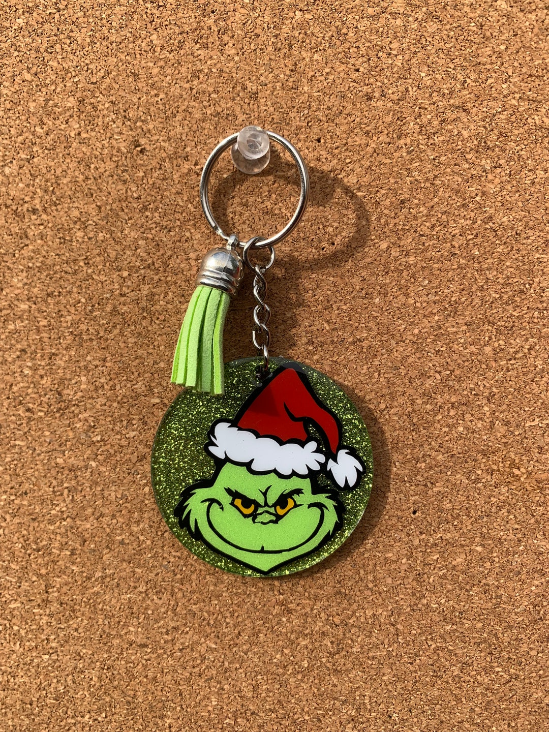Grinch Keychain//round, Acrylic Keychains// 2 Inches//christmas ...
