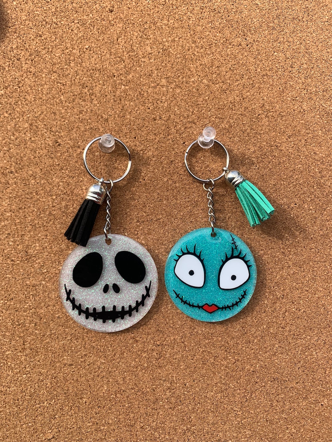 Jack and Sally Keychains//nightmare Before Christmas - Etsy
