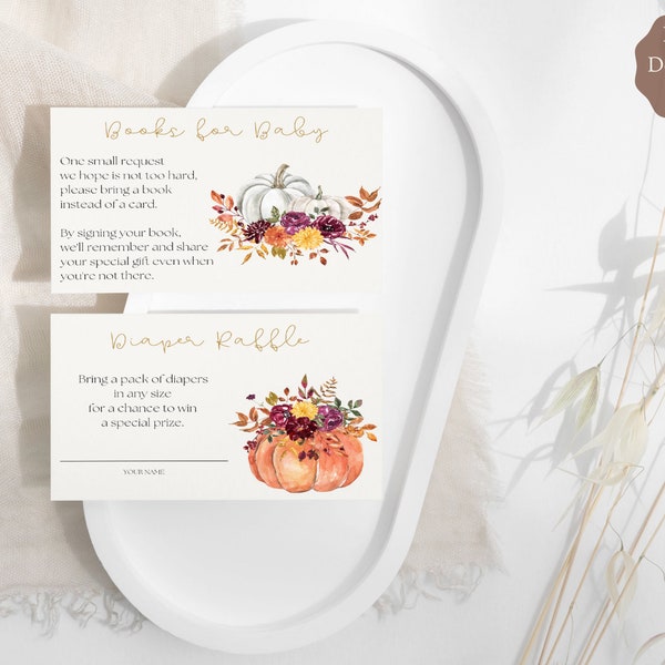 Fall Themed Diaper Raffle Cards - Etsy