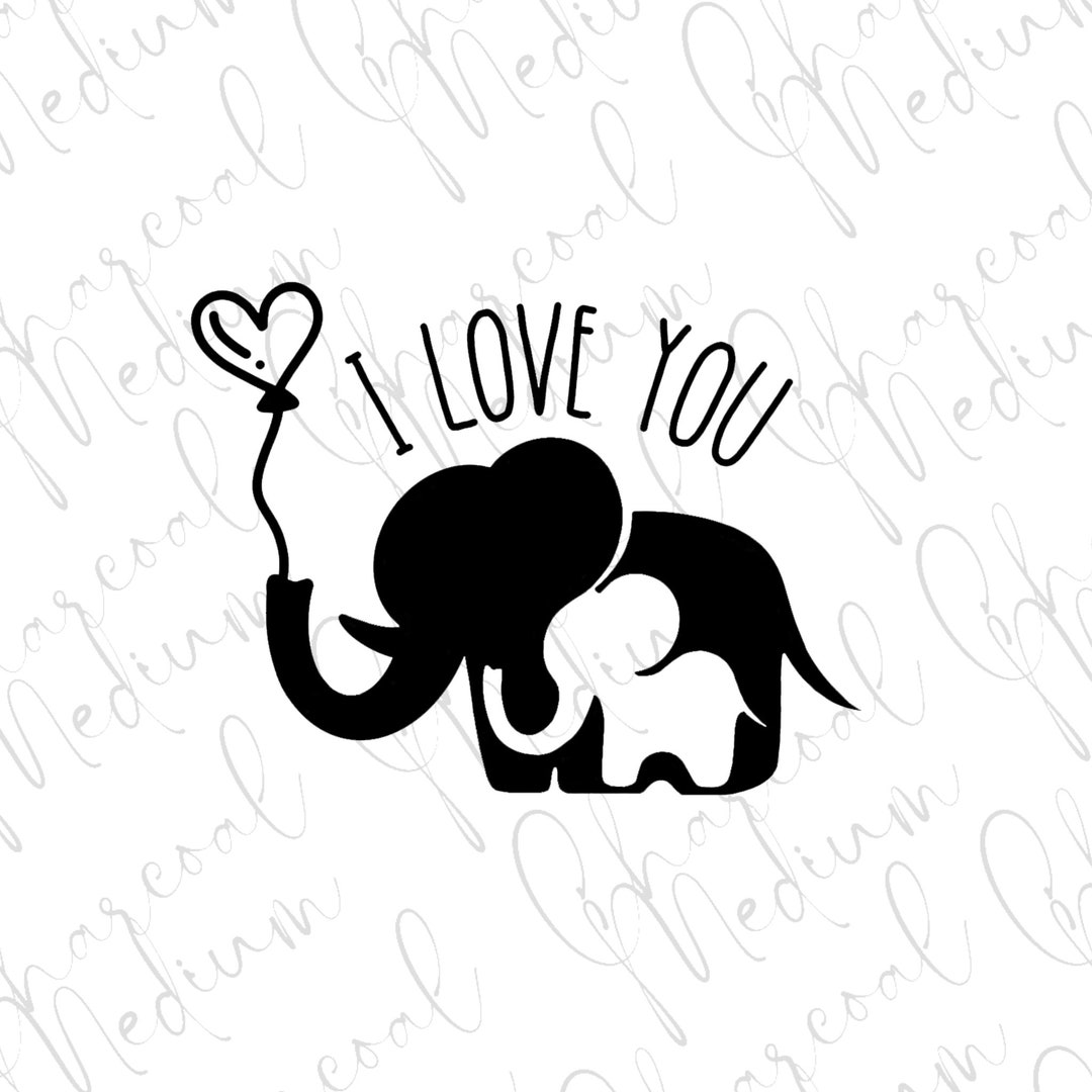 I Love You, Elephants, Baby, Nursery, Hearts and Elephants, Mama and ...