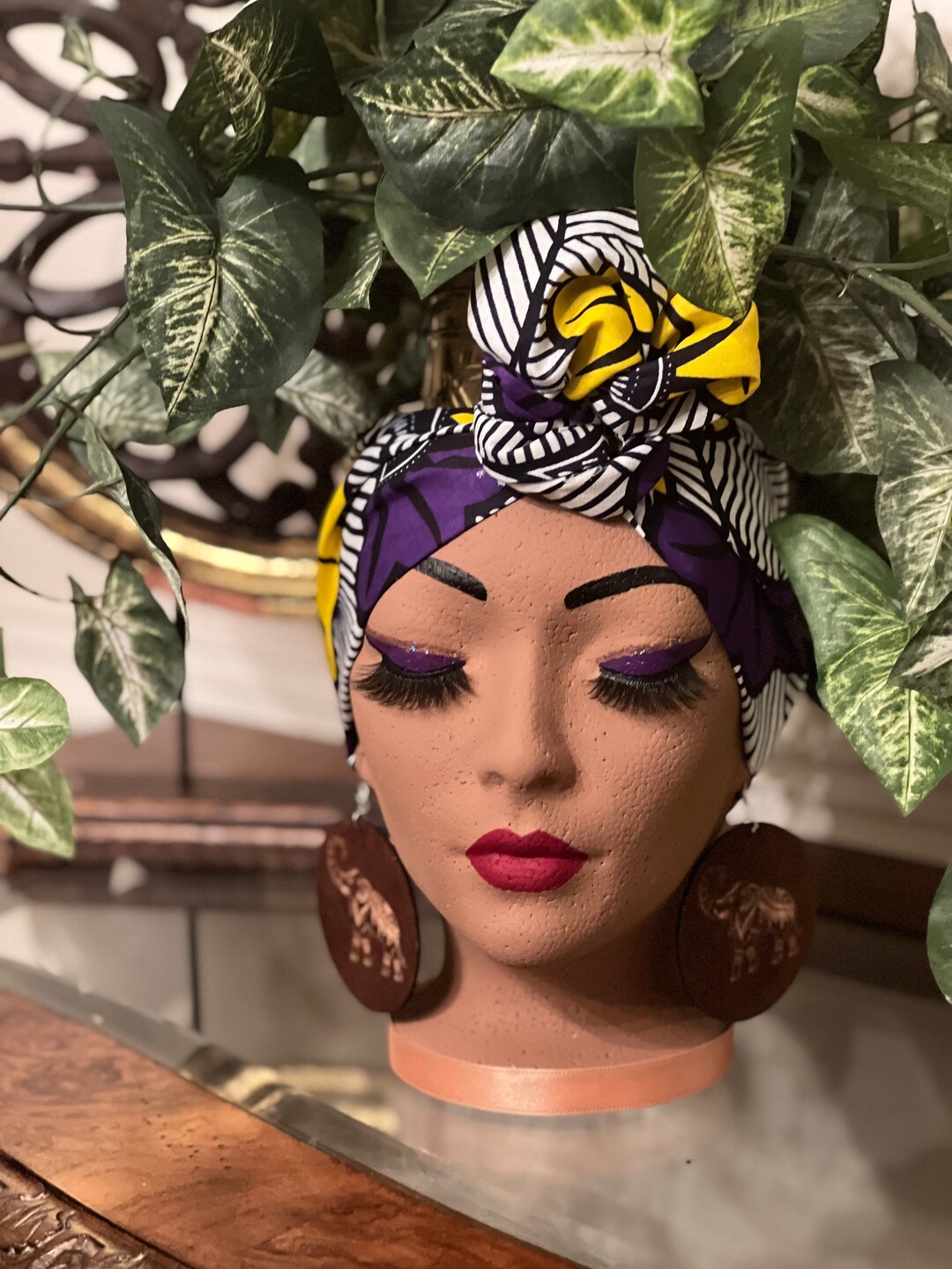 STYROFOAM Planter Head, Planter Head, Foam Head Planter, Diva Head ...