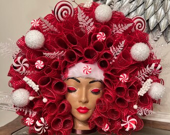 Diva Wreath, Afrocentric Diva Wreath, Home Decor - Etsy