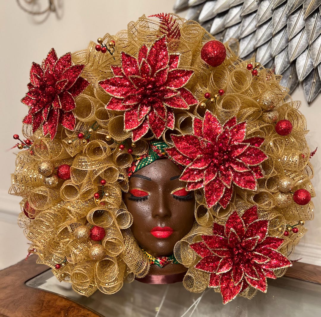 Diva Wreath, Afrocentric Diva Wreath, Home Decor - Etsy