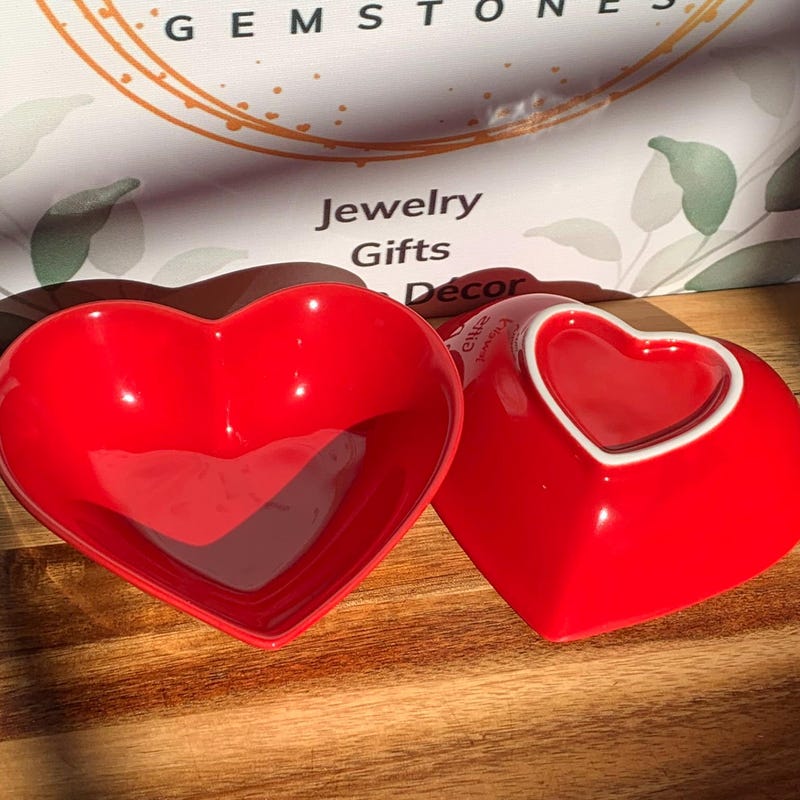 Red Ceramic Heart - Etsy