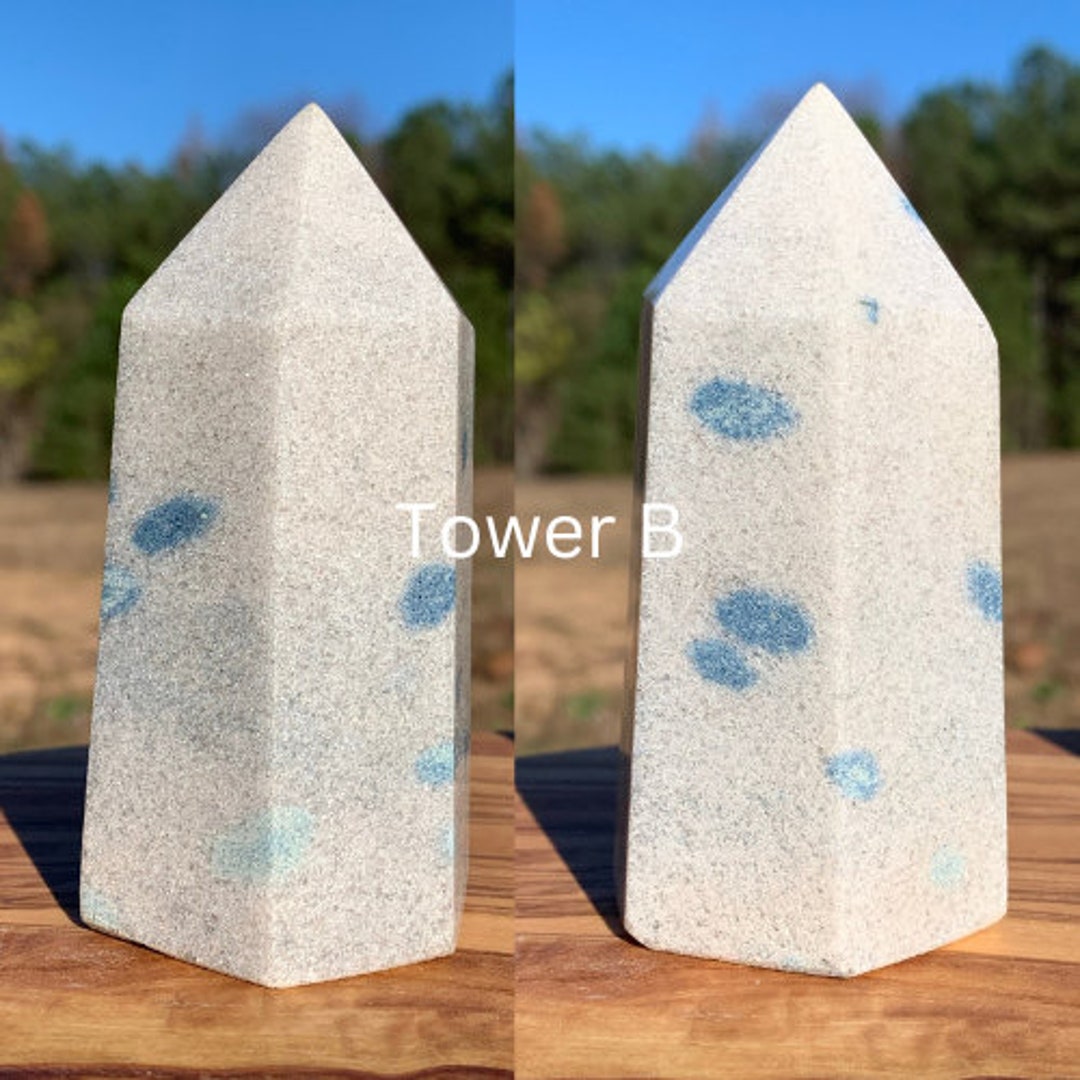 Blue Apatite in Cleavelandite Tower Home Decor Gemstone Rare Collectors ...