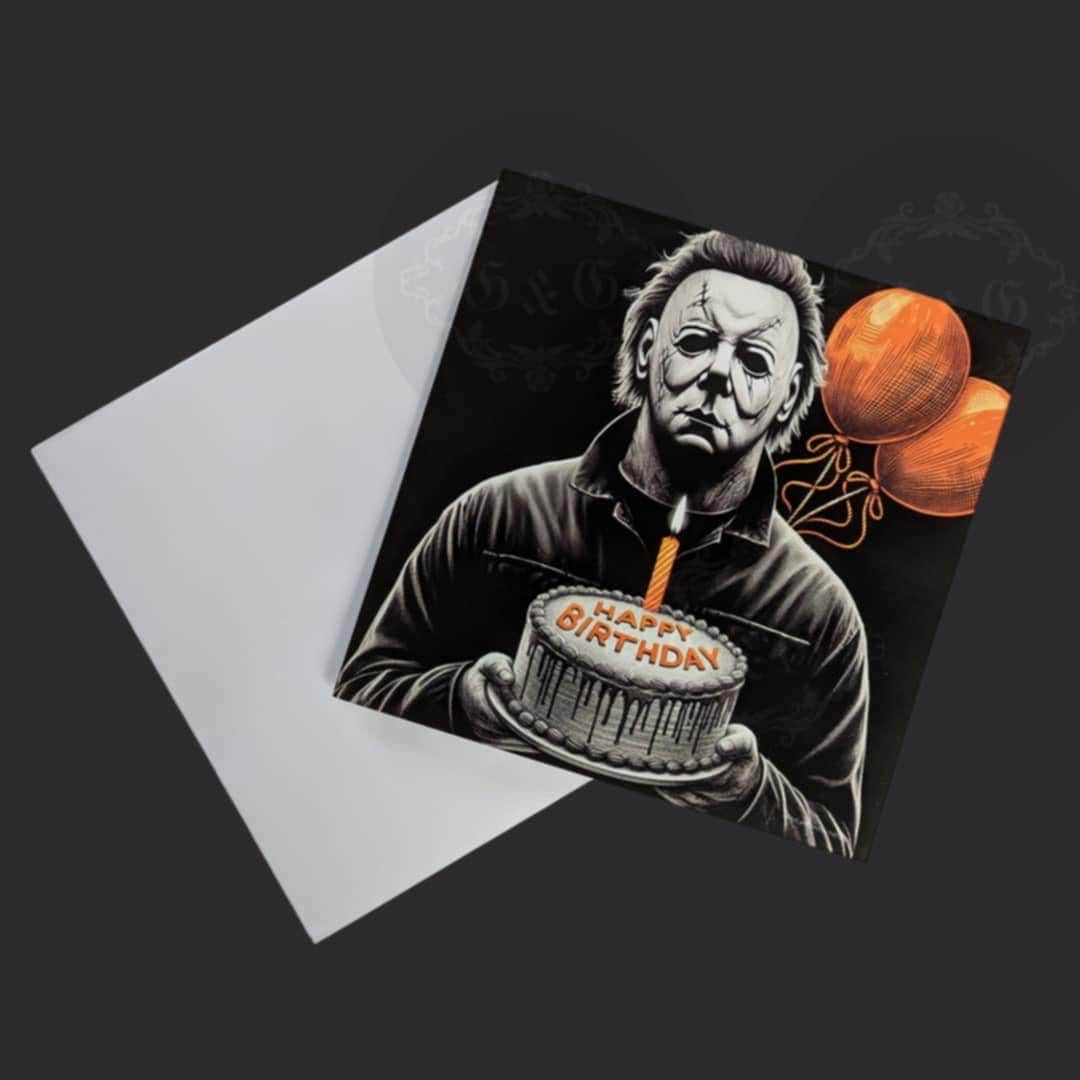 Michael Myers Birthday Card – Horror Movie Greeting Card, Halloween ...