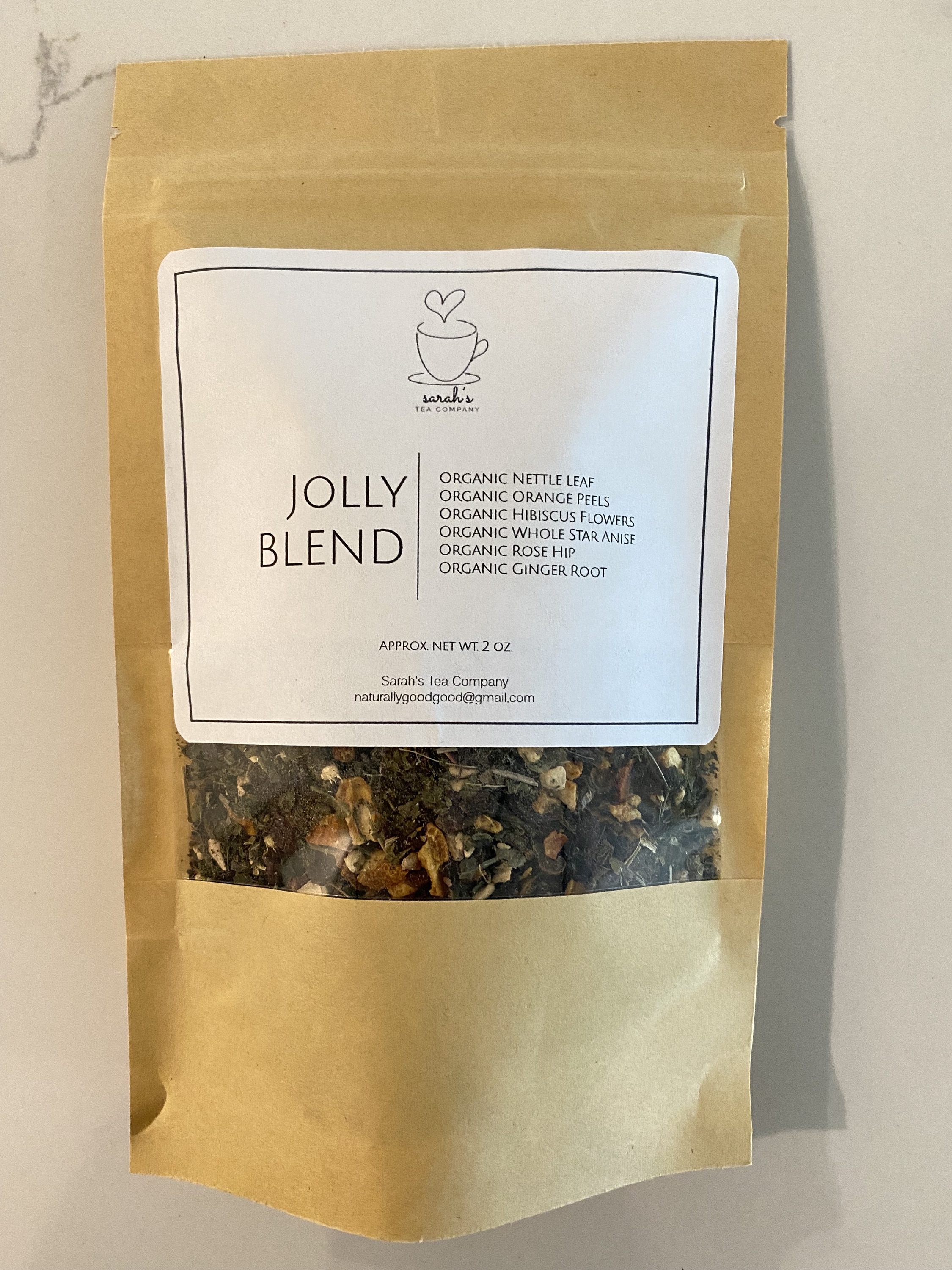 Jolly Tea Blend Organic Loose Leaf Tea Caffeine Free Holiday Tea Fruity ...